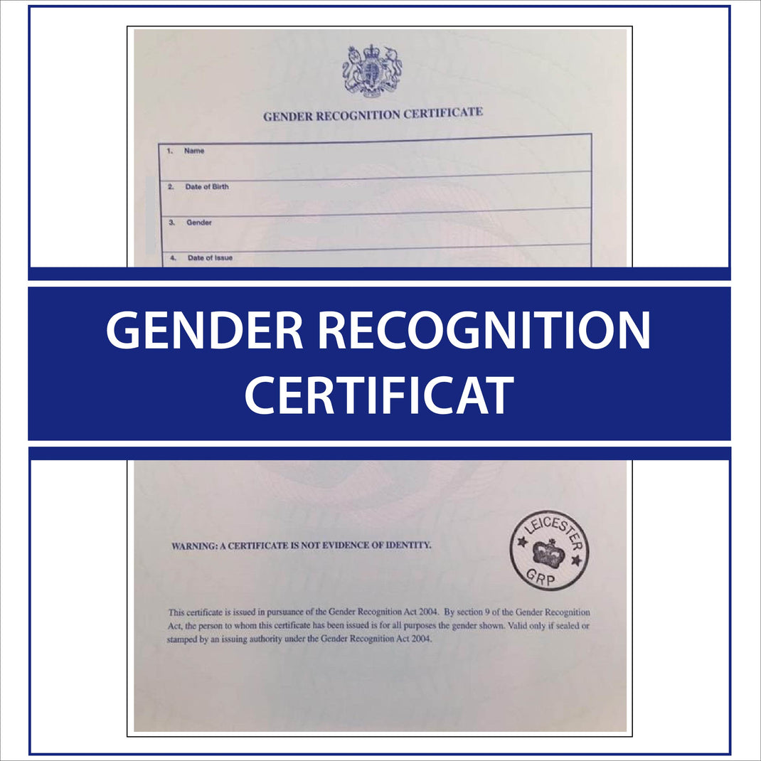 Gender Recognition Certificate – Fast Track Apostille - Legalisation Store
