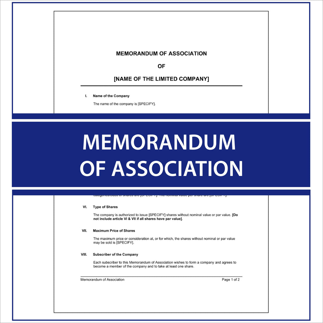 Memorandum of Association – Fast Track Apostille - Legalisation Store