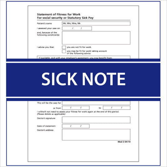 Sick Note – Fast Track Apostille - Legalisation Store