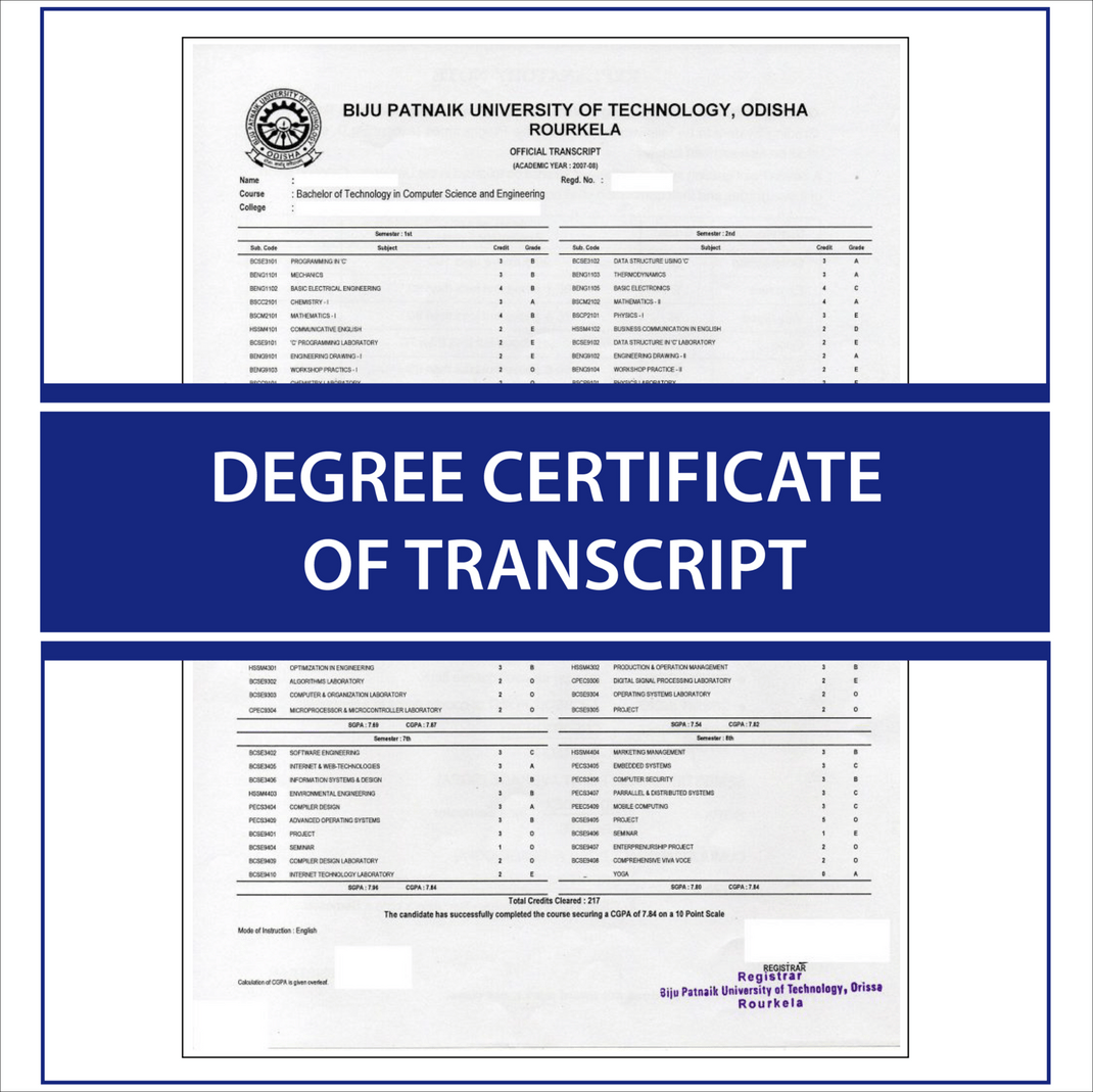 Degree Certificate of Transcript – Fast Track Apostille - Legalisation ...